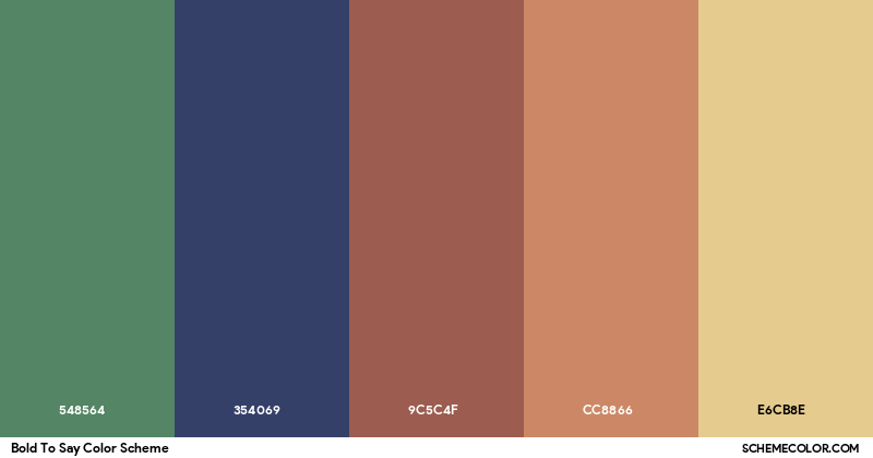 Bold To Say Color Scheme - Palettes - SchemeColor.com