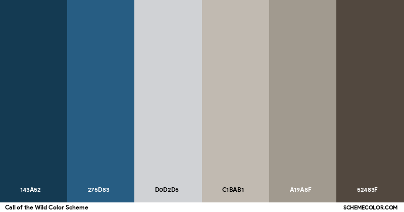 Call of the Wild Color Scheme - Palettes - SchemeColor.com