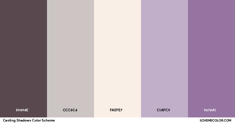 Casting Shadows Color Scheme - Palettes - SchemeColor.com