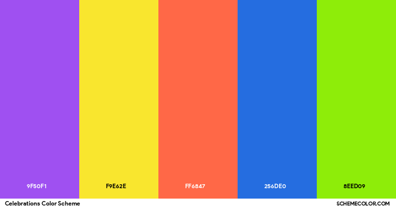 Celebrations Color Scheme - Palettes - SchemeColor.com