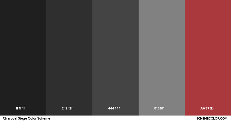 Charcoal Siege Color Scheme - Palettes - SchemeColor.com