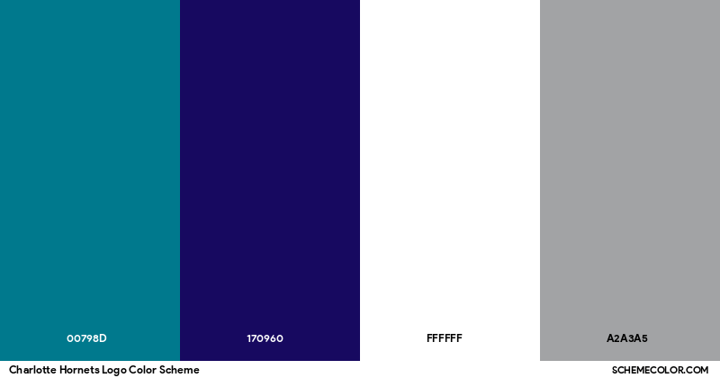 Charlotte Hornets Logo Color Scheme - Palettes - SchemeColor.com