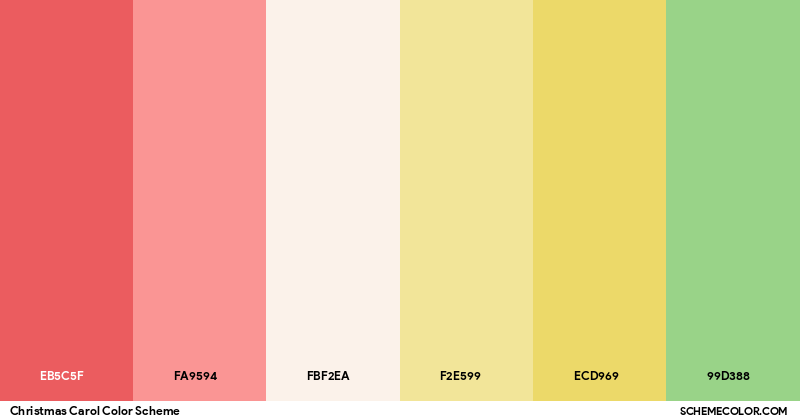 Christmas Carol Color Scheme - Palettes - SchemeColor.com