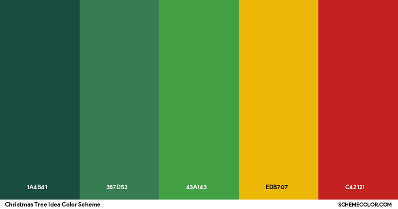 Christmas Tree Idea Color Scheme - Palettes - SchemeColor.com