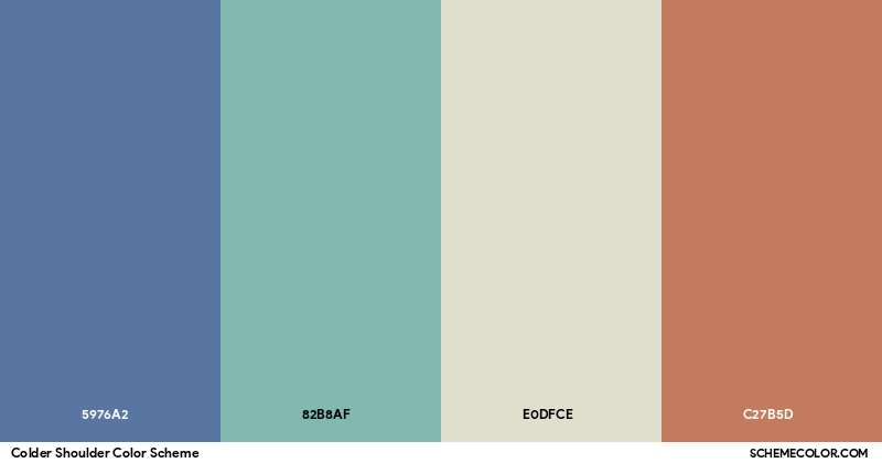 Colder Shoulder Color Scheme - Palettes - SchemeColor.com