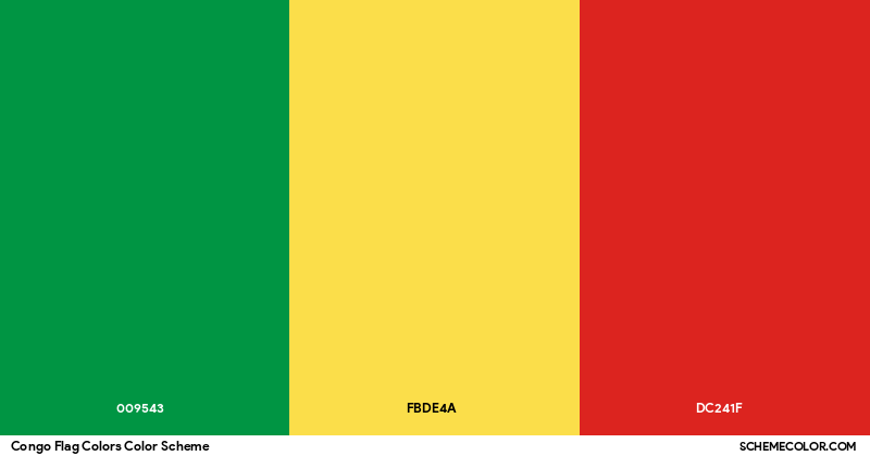 Congo Flag Colors - Flags - SchemeColor.com