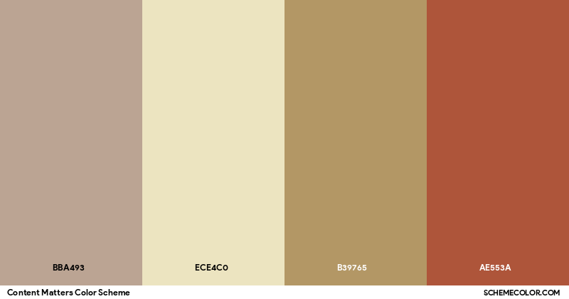 Content Matters Color Scheme - Palettes - SchemeColor.com