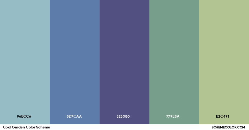Cool Garden Color Scheme - Palettes - SchemeColor.com