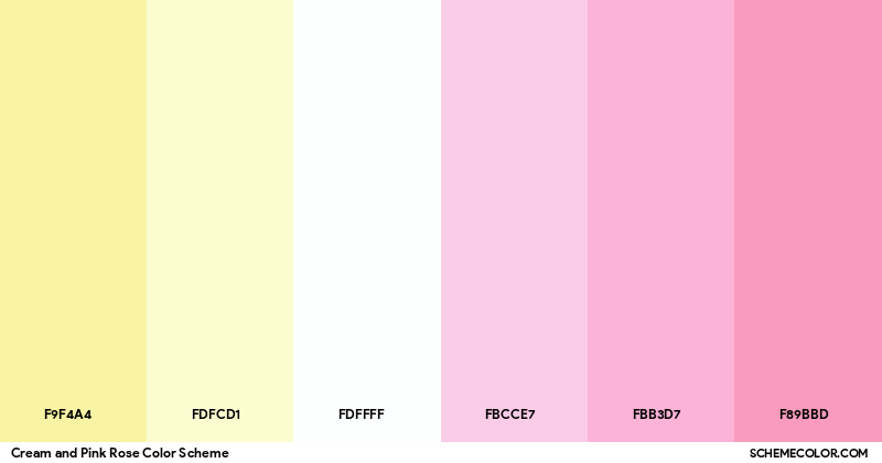 Cream and Pink Rose Color Scheme - Palettes - SchemeColor.com