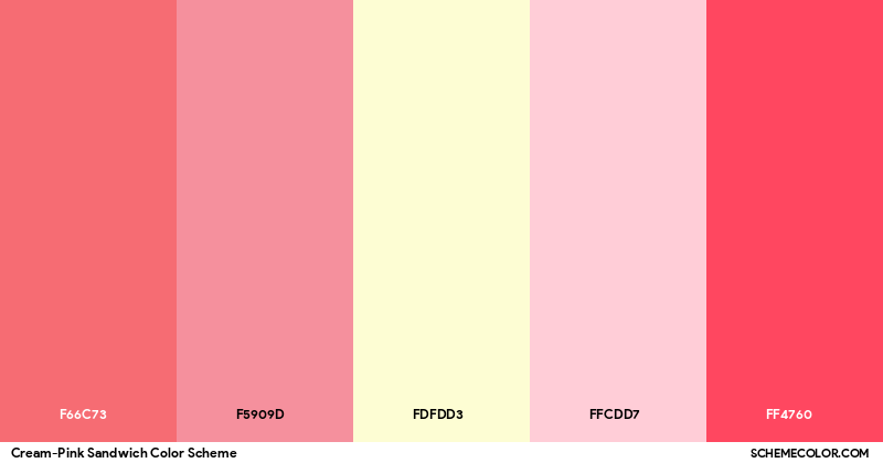 Cream-Pink Sandwich Color Scheme - Palettes - SchemeColor.com