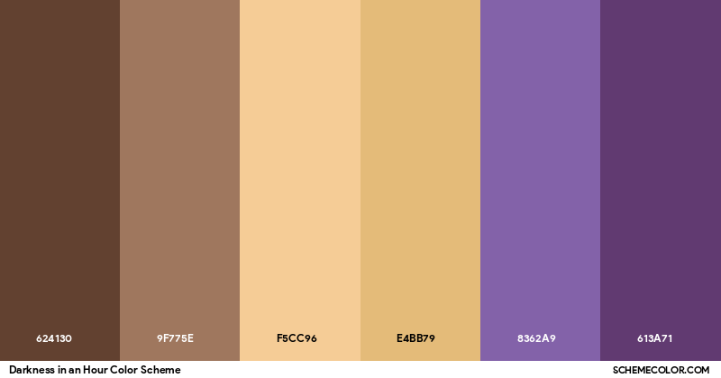 Darkness in an Hour Color Scheme - Palettes - SchemeColor.com