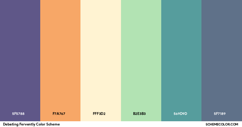 Debating Fervently Color Scheme - Palettes - SchemeColor.com