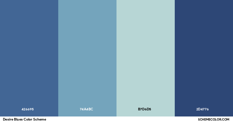Desire Blues Color Scheme - Palettes - SchemeColor.com