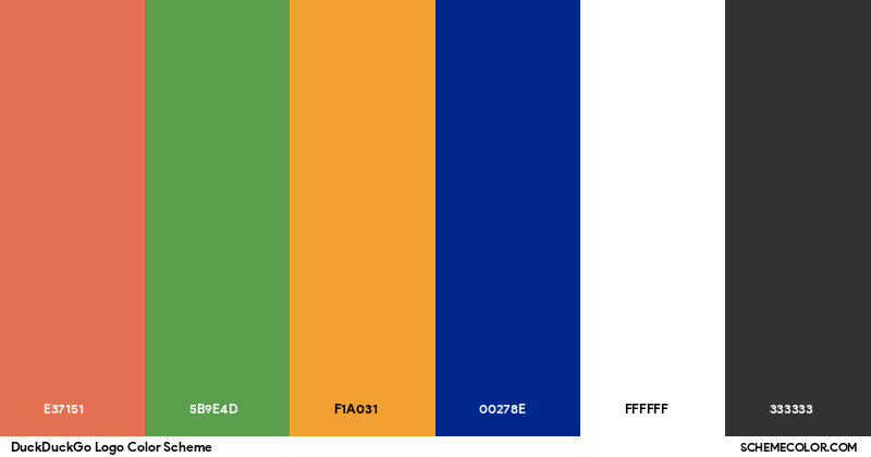 DuckDuckGo Logo Colors - Brands and Logos - SchemeColor.com