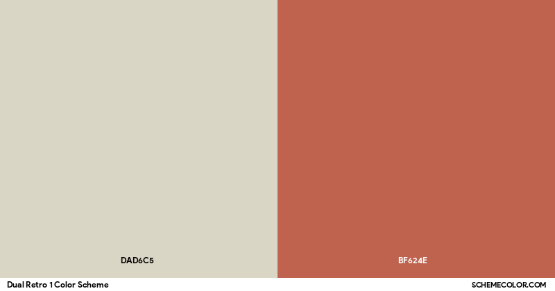 Dual Retro 1 Color Scheme - Palettes - SchemeColor.com
