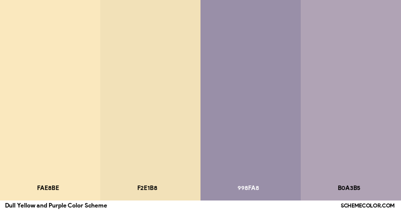 Dull Yellow and Purple Color Scheme - Palettes - SchemeColor.com