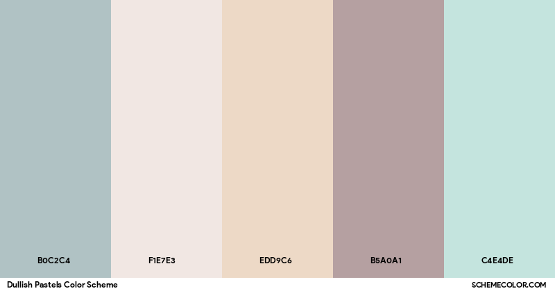 Dullish Pastels Color Scheme - Palettes - SchemeColor.com