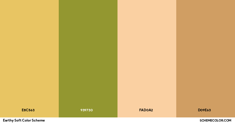 Earthy Soft Color Scheme - Palettes - SchemeColor.com