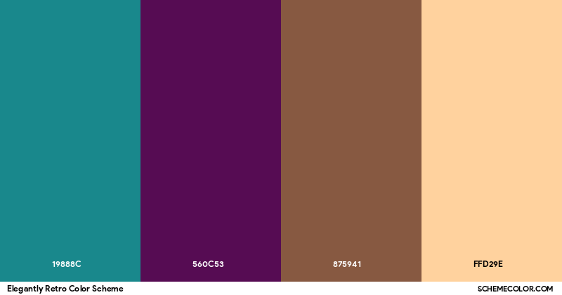 Elegantly Retro Color Scheme - Palettes - SchemeColor.com