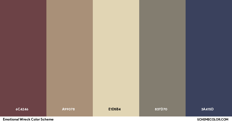 Emotional Wreck Color Scheme - Palettes - SchemeColor.com