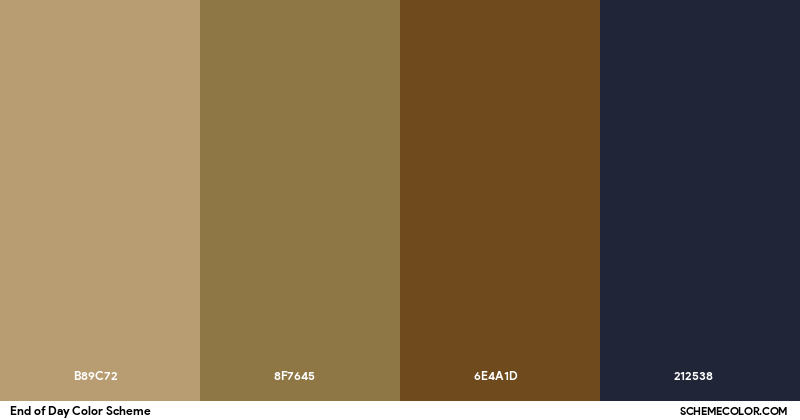 End of Day Color Scheme - Palettes - SchemeColor.com