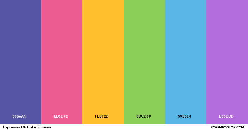 Expresses Ok Color Scheme - Palettes - SchemeColor.com