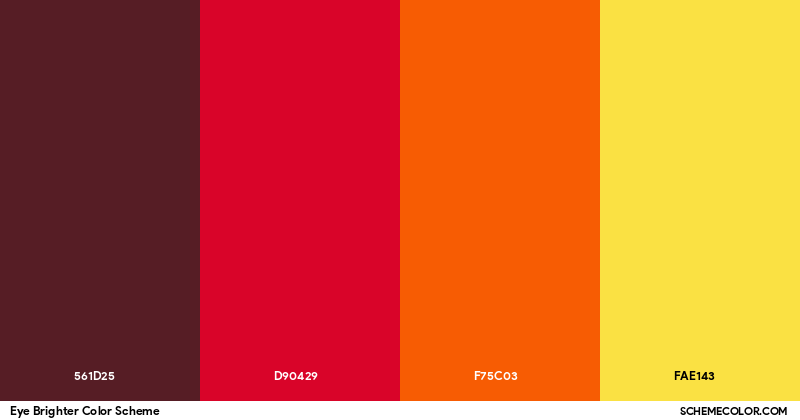 Eye Brighter Color Scheme - Palettes - SchemeColor.com