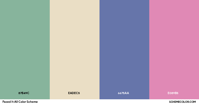 Faced It All Color Scheme - Palettes - SchemeColor.com
