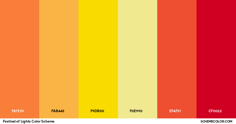 Festival of Lights Color Scheme - Palettes - SchemeColor.com