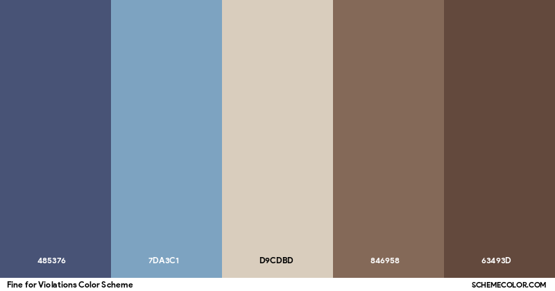 Fine for Violations Color Scheme - Palettes - SchemeColor.com