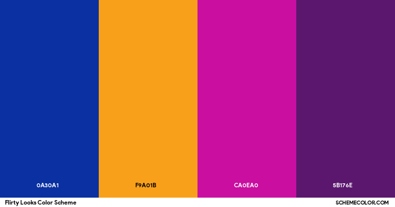 Flirty Looks Color Scheme - Palettes - SchemeColor.com
