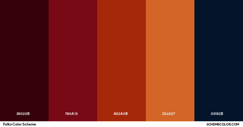 Folks Color Scheme - Palettes - SchemeColor.com