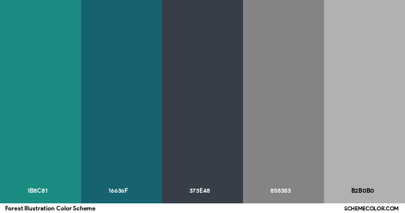 Forest Illustration Color Scheme - Palettes - SchemeColor.com