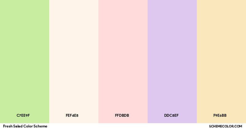 Fresh Salad Color Scheme - Palettes - SchemeColor.com
