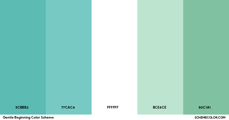 Gentle Beginning Color Scheme - Palettes - SchemeColor.com