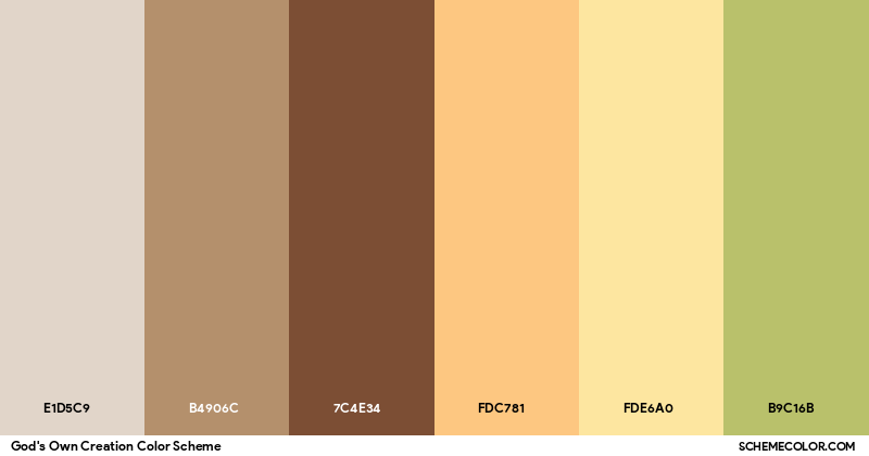 God's Own Creation Color Scheme - Palettes - SchemeColor.com