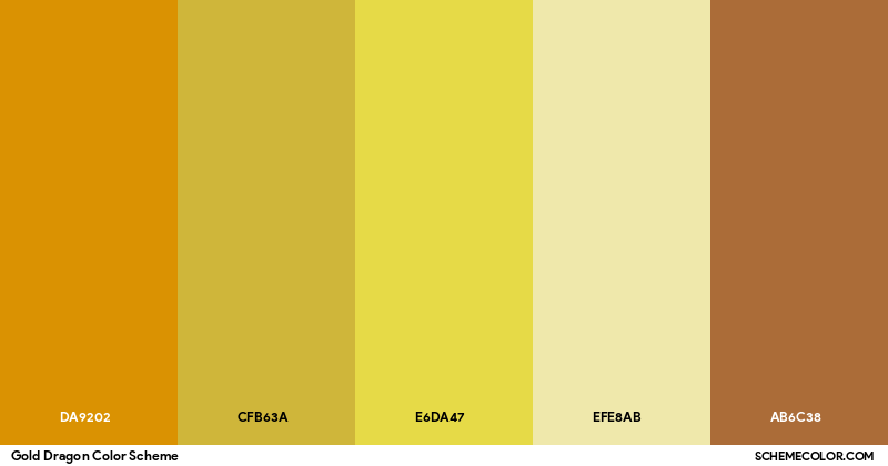 Gold Dragon Color Scheme - Palettes - SchemeColor.com