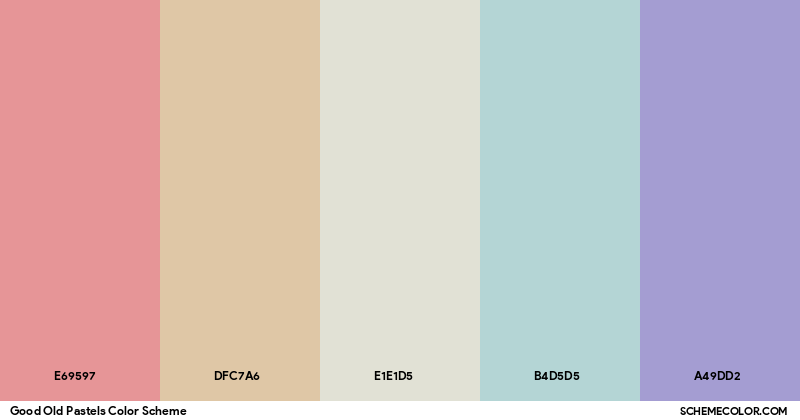 Good Old Pastels Color Scheme - Palettes - SchemeColor.com