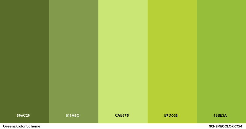 Greenz Color Scheme - Palettes - SchemeColor.com