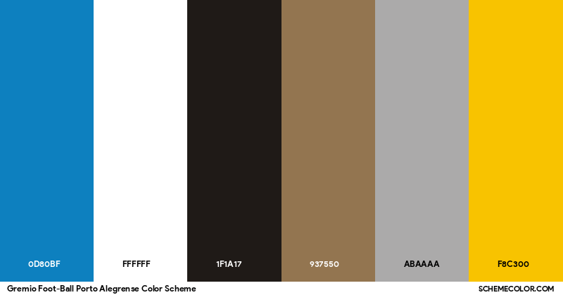 Gremio Foot-Ball Porto Alegrense Color Scheme - Palettes - SchemeColor.com