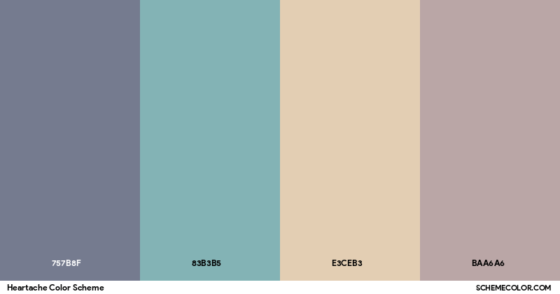 Heartache Color Scheme - Palettes - SchemeColor.com