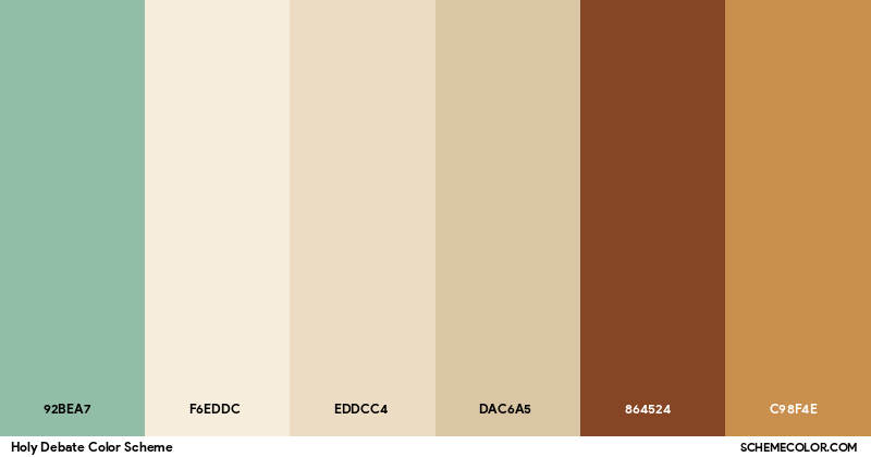 Holy Debate Color Scheme - Palettes - SchemeColor.com