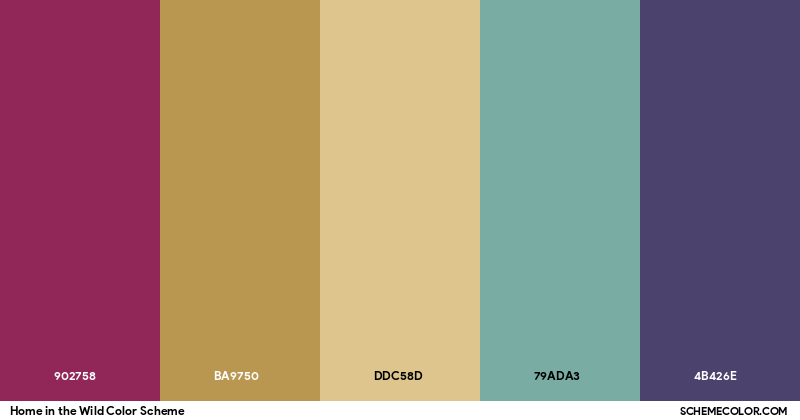 Home in the Wild Color Scheme - Palettes - SchemeColor.com