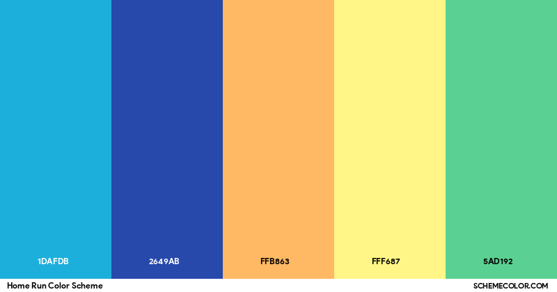Home Run Color Scheme - Palettes - SchemeColor.com