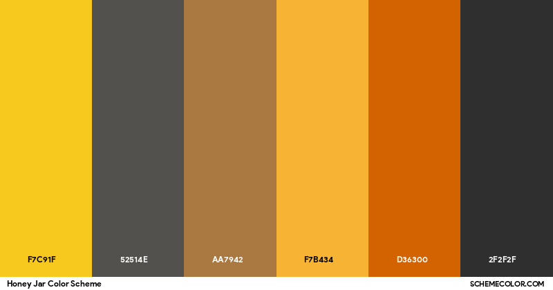 Honey Jar Color Scheme - Palettes - SchemeColor.com
