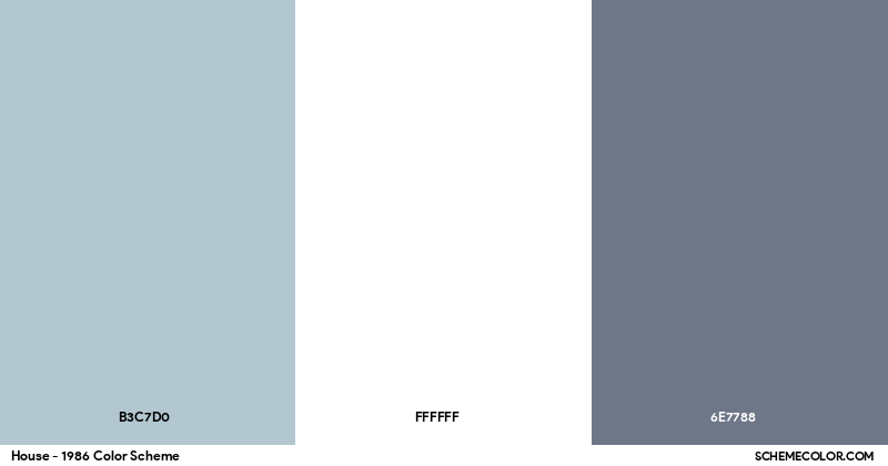 House - 1986 Color Scheme - Palettes - SchemeColor.com