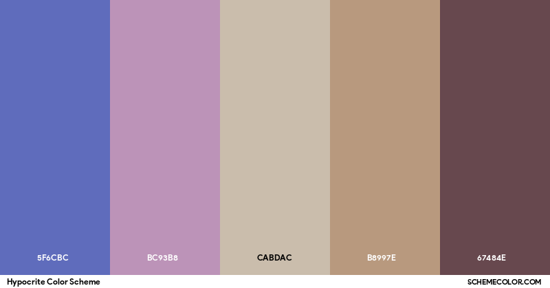 Hypocrite Color Scheme - Palettes - SchemeColor.com