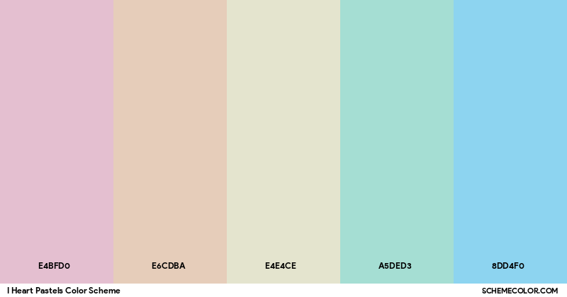 I Heart Pastels Color Scheme - Palettes - SchemeColor.com