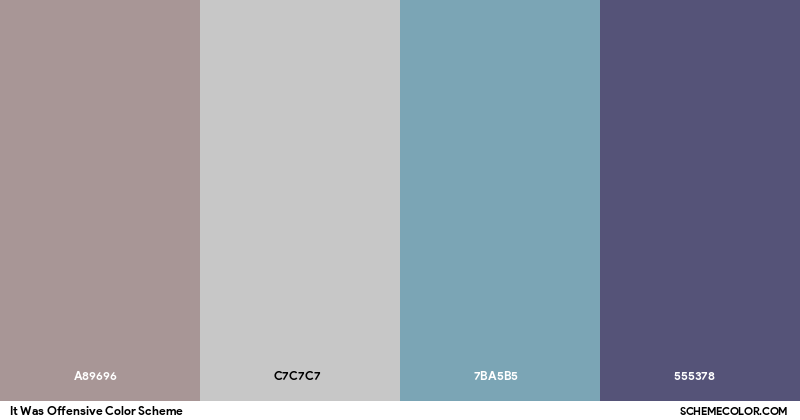 It Was Offensive Color Scheme - Palettes - SchemeColor.com