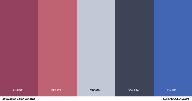 Jaywalker Color Scheme - Palettes - SchemeColor.com